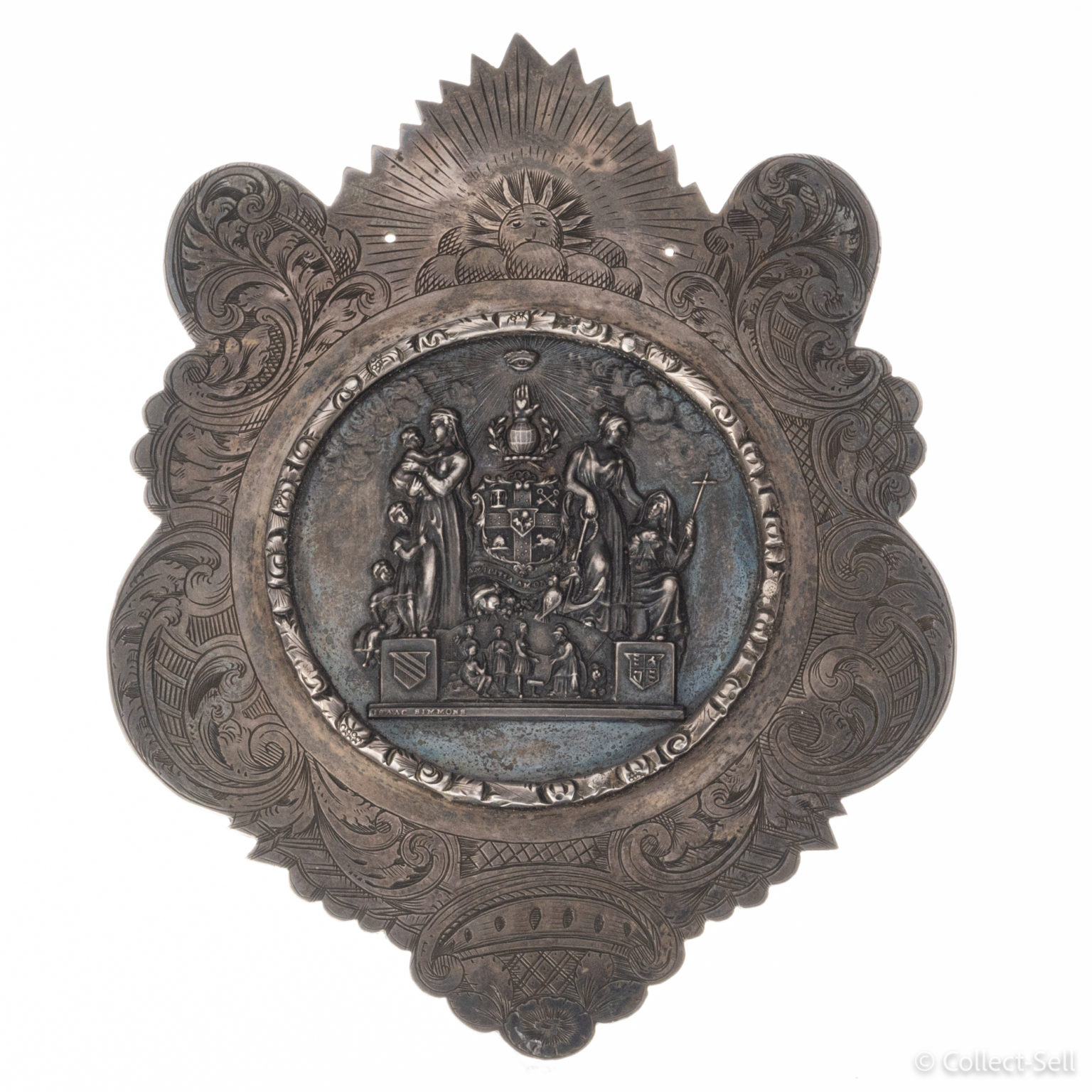 Victorian Era Silver Oddfellows Sash Badge, c.1844 – Buy – Collect – Sell